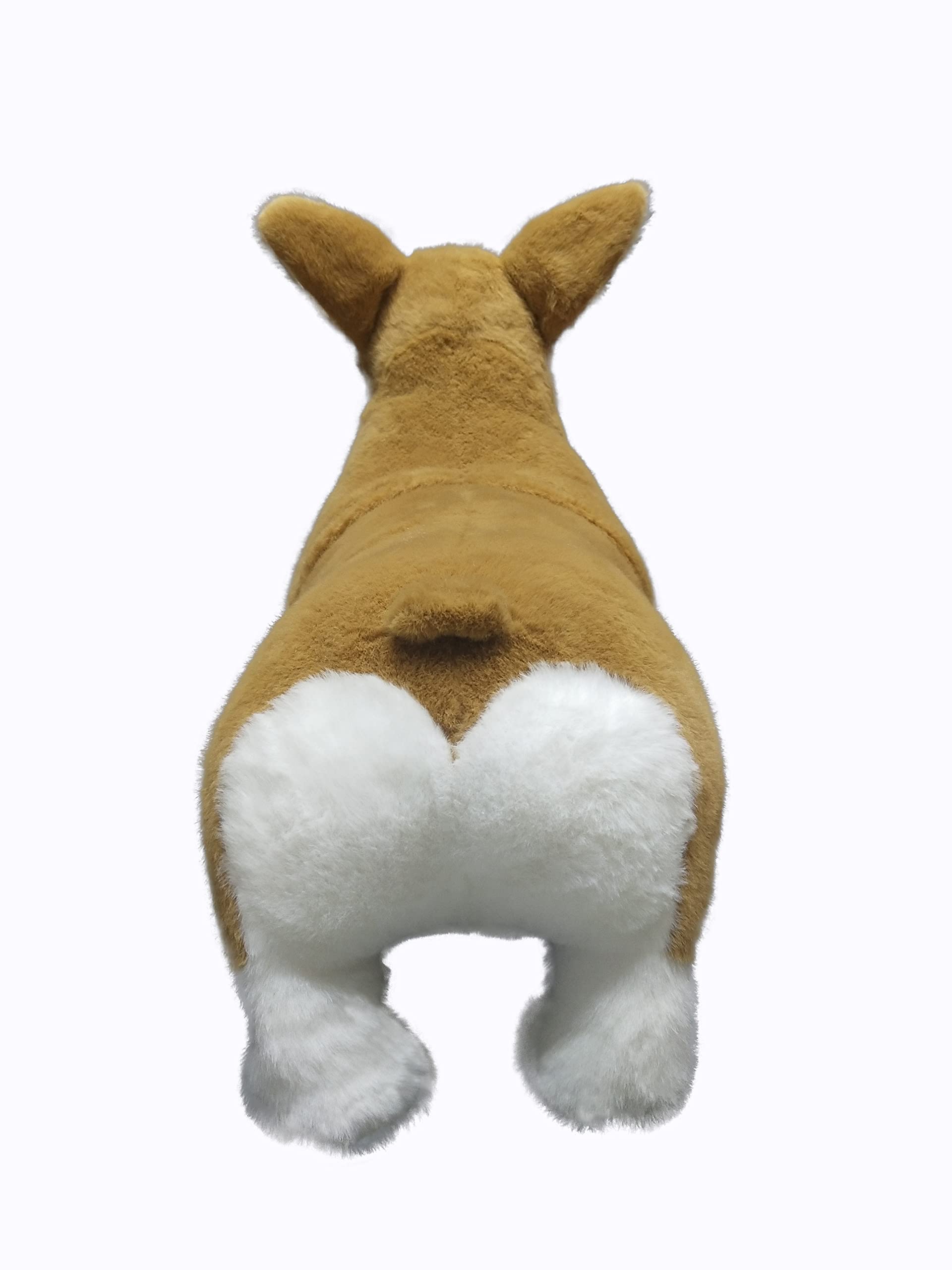 Corgi Dog 20 Inch Realistic Lifelike Louie Welsh Corgi Dog Plush Stuffed Animal Pet Dog Huggle Furry Corky