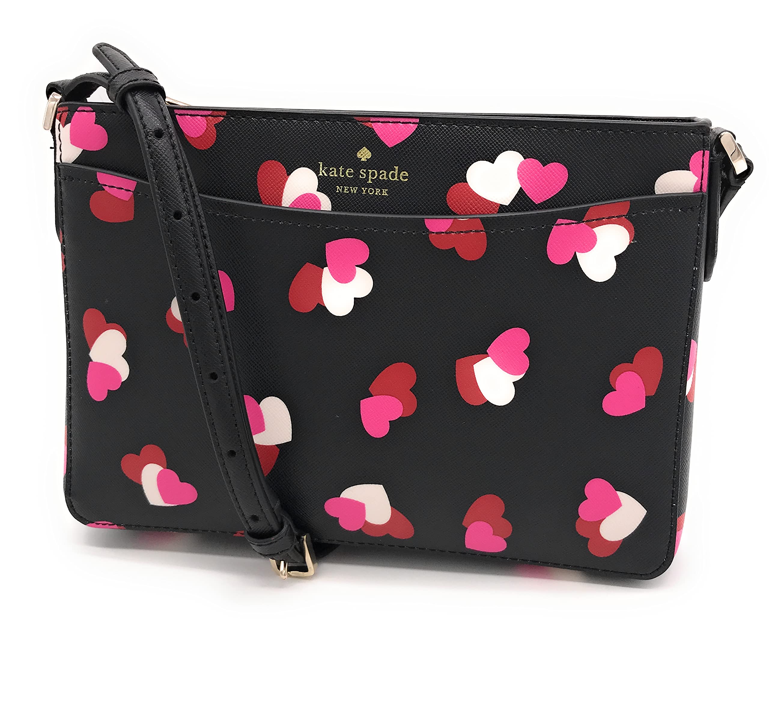 Kate Spade New York Rory Saffiano Leather Crossbody (Flutter Hearts Multi)