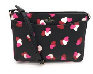 kate spade new york rory saffiano leather crossbody (flutter hearts multi)