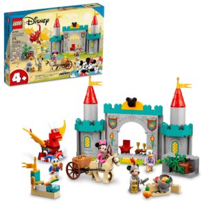 lego disney mickey and friends castle defenders 10780 buildable toy with minnie, daisy and donald duck plus dragon & horse toys for kids 4 plus years old