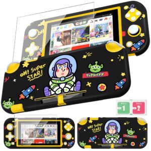 oqpa for nintendo switch lite 2019 case for girls boys kids pc cute kawaii anime cartoon character design cool fun slim protective cases hard shell cover with screen protector glass for switch lite,pi