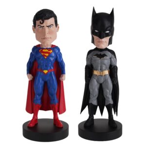 royal bobbles dc comics superman 6" bobblehead & dc comics batman 6" bobblehead bundle pack