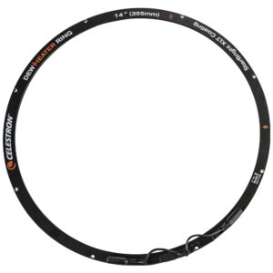 celestron – dew heater ring – aluminum dew prevention – compatible 14” schmidt-cassegrain, edgehd, rasa telescope black