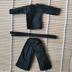 1/12 samurai kimono clothes for clown 6" shf mezco 3atoys vtoys action figure doll clothes (black top&trousers)