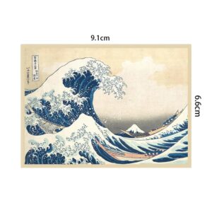 Black Lotus 120 PCS The Great Wave Card Sleeves Printing Japanese Art Card Cover Protectors (Wave 1)