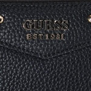 GUESS Womens Eco Brenton Large Zip Around wallet, Black, One Size US