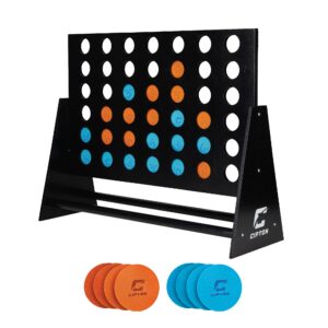 cipton gaming 4 in a row jumbo great for a family and friends group games, connect colors 4 across, includes a full size 29.5” counter board & 42 discs, outdoor & indoor games