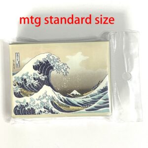 Black Lotus 120 PCS The Great Wave Card Sleeves Printing Japanese Art Card Cover Protectors (Wave 1)