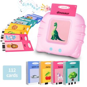 beilaeea toddler toys for 2 3 4 5 year old boys and girls, autism sensory toys for autistic children, learning montessori toys, speech therapy toys, 224 sight words talking flash cards (pink 224)