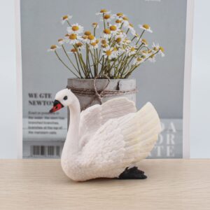 LC JoyCre Swan Toy 3.5 Inch Goose Toy White Swan Figurine Toy Animal Figure for Toddlers Preschool Animals Figures Eduactional Project Diorama Model Toy for Kids 3 4 5 6