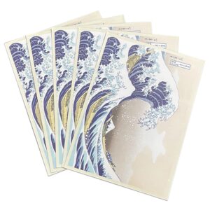 black lotus 120 pcs the great wave card sleeves printing japanese art card cover protectors (wave 1)