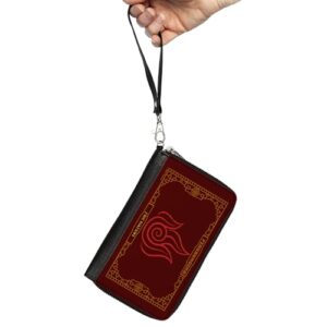 Buckle-Down Nickelodeon Wallet, Zip Around, Avatar the Last Airbender Firebending Fire Nation Icon Reds, Vegan Leather