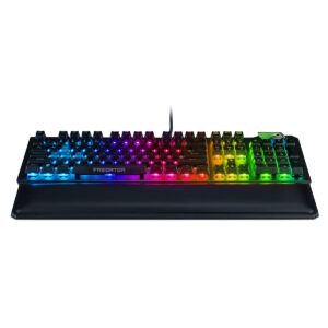 acer predator aethon 700 gaming keyboard: clicky or linear - your choice | per-key 16.8m rgb colors backlighting | programmable | dedicated media keys & dial | 100% anti-ghosting | magnetic wrist rest