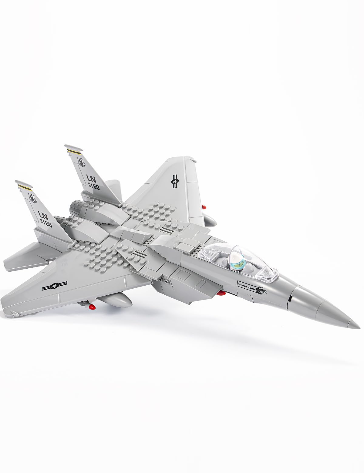 SEMKY Military F-15 Eagle Fighter Jet Air Force Building Block Set (262 Pieces) Toys Gifts for Military Fans and Kid