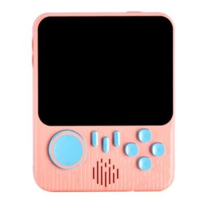 video game consoles 666 in 1 retro games av out two player gamepads portable hand-held gaming players (singles pink)