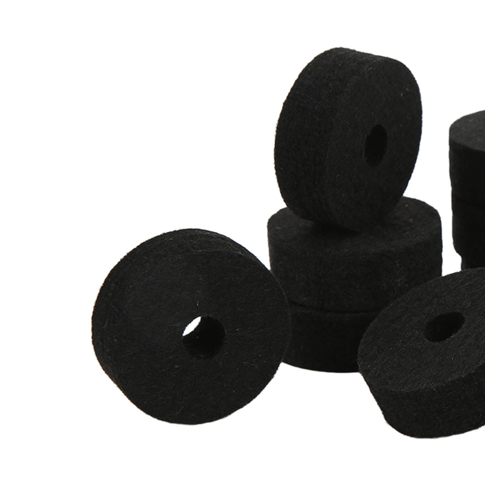 20Pcs Cymbal Felt Washers, 4cm Non Slip Felt Pads Cymbal Replacement Accessories for Drum Set(Black) Cymbal Felt Cymbal Felts And Sleeves