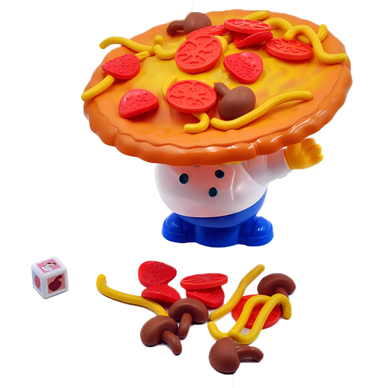 Trisquirrel Topple Pizza Game,Tabletop Balancing Pizza Toy, Poppa's Pizza Pile-Up for 2-4 Players,Fun for Family & Friends