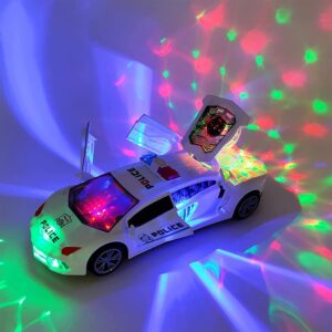 police car toy for boys, girls, kids, police car toys with lights and siren, interactive educational gift toys for 3 4 5 6 7 year old boys girls