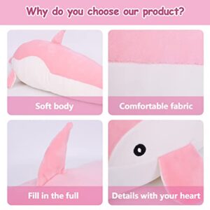 Dolphin Stuffed Animal Plush Toys Soft Lovely Hugging Pillow Stuff Dolls Plushes for Children Girls Sleeping Cushion Gift Room Decor