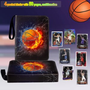 CDROPS Yellow 400 Card Binder with 50 Removable Pages, Compatible with Basketball, TCG, and Other Standard Size Cards