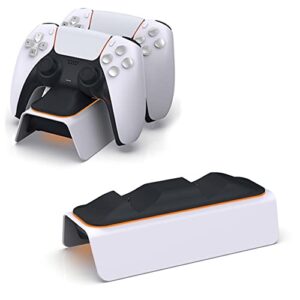 ps5 controller dual charging dock, play statin 5 accessories controller charging station with led indicator and type c cable