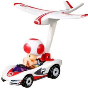 DieCast Hot Wheels Mario Kart Toad Character Car with Glider