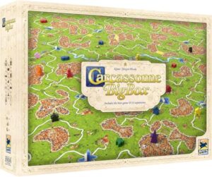 carcassonne board game big box (2022 edition) - complete base game and 11 expansions for ultimate variety! medieval strategy game for kids and adults, ages 7+, 2-6 players, made by z-man games