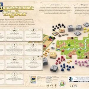 Carcassonne Board Game Big Box (2022 Edition) - Complete Base Game and 11 Expansions for Ultimate Variety! Medieval Strategy Game for Kids and Adults, Ages 7+, 2-6 Players, Made by Z-Man Games