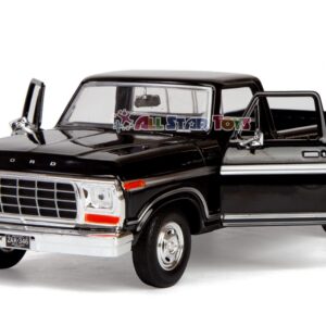 Motormax 1979 Ford F-150 Pickup Classic F150 Pick Up Truck 1:24 Diecast Collectible Model Car Black 79346 All Star Toys Exclusive