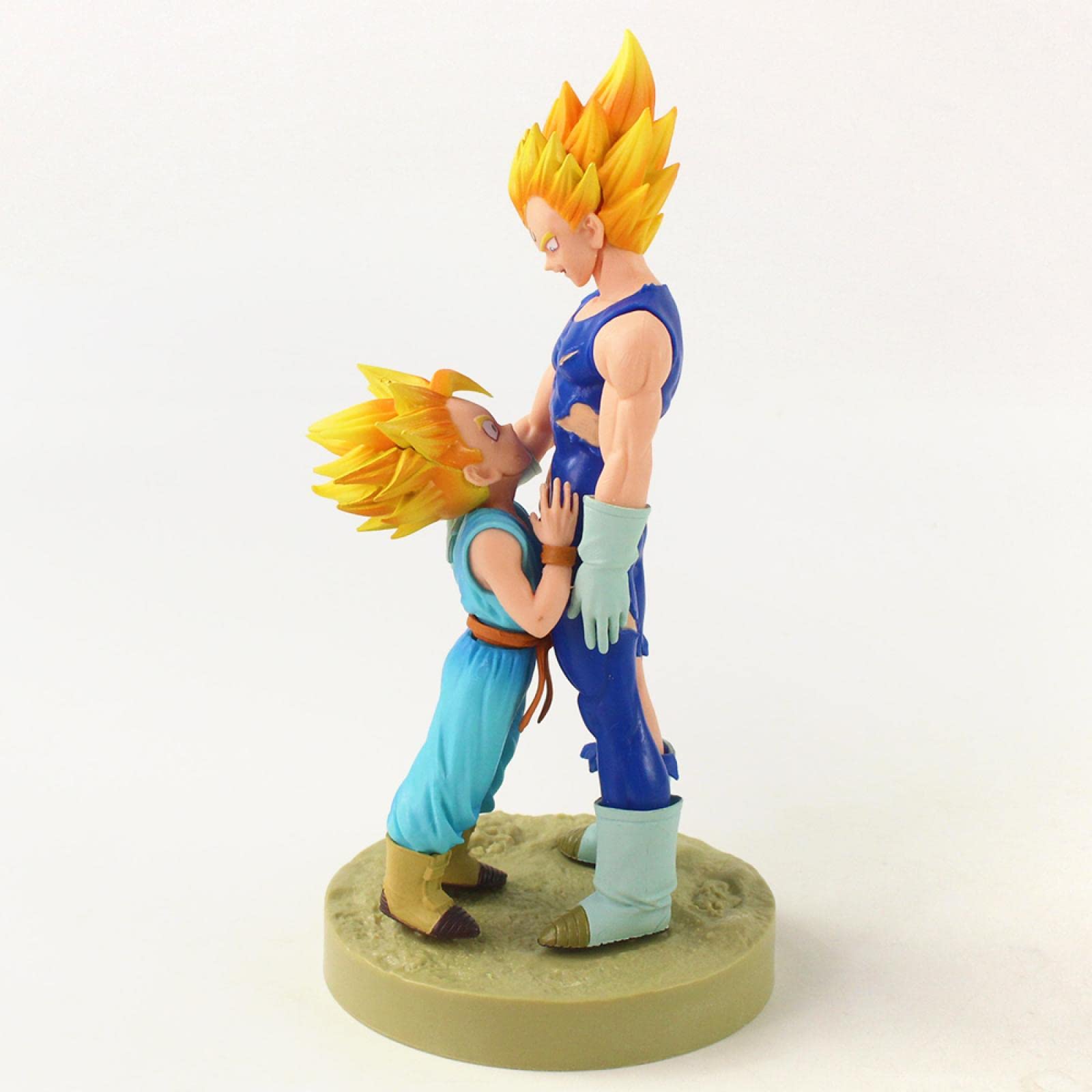 14-22cm Dragon Ball Z Super Saiyan Vegeta Torankusu Trunks Father and Son Action Figure PVC Model Dolls Collections Toys Gifts