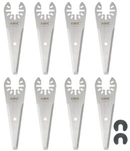 airic tapered rigid scraper universal, 8 pcs oscillating multitool blades, compatible with dewalt fein multimaster porter cable black&decker bosch dremel rockwell etc. 1yqg8p