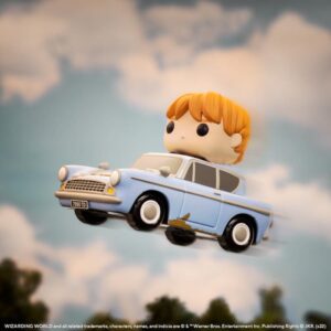 Funko Pop! Ride Super Deluxe: Harry Potter: Chamber of Secrets 20th Anniversary - Ron Weasley in Flying Car, Multicolor