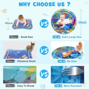 ZMLM Baby Water-Mat Gifts Toys: 40*40Inch Extra Large Inflatable Tummy Time Play Mat Developmental Toy for 3-12 Months Girls Boys Toddler Game Infant Activity Center for Birthday Christmas Halloween