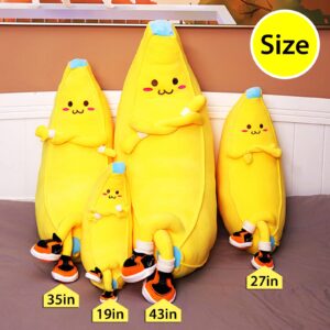 Bananaplush Stuffed Animal Cute Fruit Plushie Hugging Pillow Long Plush Toys Sleeping Doll Gift for Birthday, Valentine, Christmas