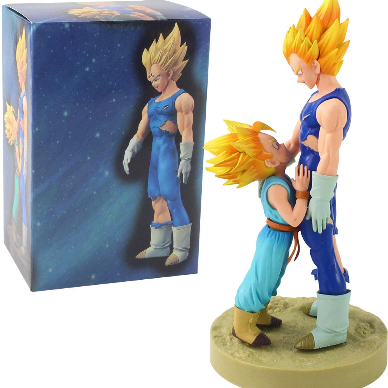 14-22cm Dragon Ball Z Super Saiyan Vegeta Torankusu Trunks Father and Son Action Figure PVC Model Dolls Collections Toys Gifts