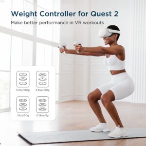 KIWI design Face Cushion Pad and VR Weight Controller Fitness Accessories Compatible with Quest 2