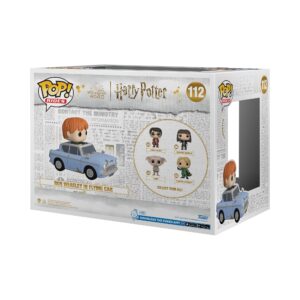 Funko Pop! Ride Super Deluxe: Harry Potter: Chamber of Secrets 20th Anniversary - Ron Weasley in Flying Car, Multicolor