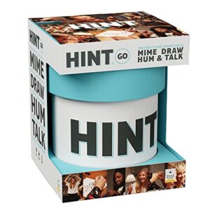 bezzerwizzer hint go party game (us edition) portable fun with hilarious word-guessing challenges! great for family game night, ages 14+, 4-8 players, 45 minute playtime, made