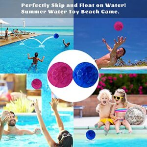 Pool Balls for Swimming Pool Beach Ball 2 Pack Skip Ball Water Bouncing Ball Water Skipping Ball Summer Beach Balls for Swimming Pool Sports Pool Toys Balls Beach Game for Kids and Adults Party Favors