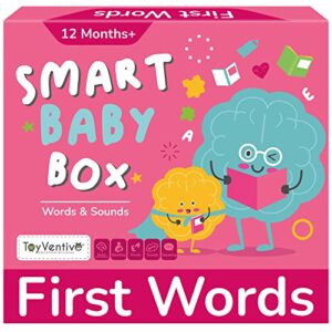 toyventive smart baby box for girl - educational developmental learning toys for 1 + year old, montessori toddler busy book, toddler flash cards, baby board books, first birthday gifts for girl