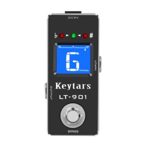 keytars guitar tuner pedal high precision chromatic guitar tuners pedal true bypass clear kt-901