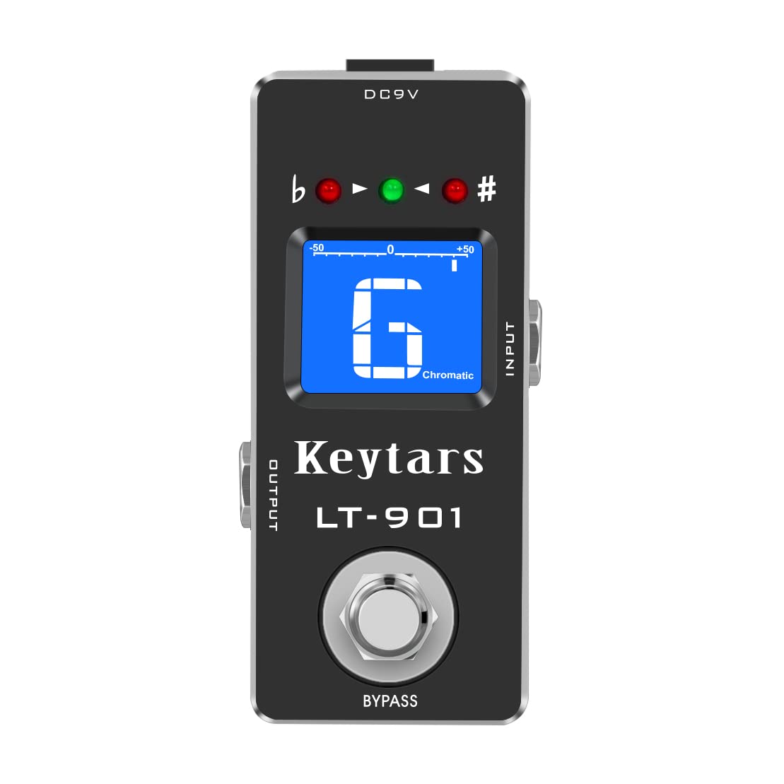 Keytars Guitar Tuner Pedal High Precision Chromatic Guitar Tuners Pedal True Bypass Clear KT-901