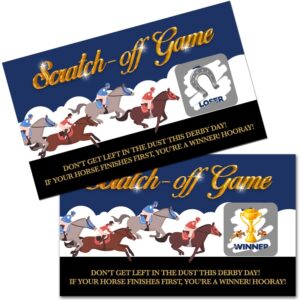 Haizct 50 PackHorse Race Party Game Scratch Off Cards, Kentucky Horse Derby Party Supplies Game, Birthday Party Games, Bachelor Party Games