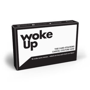 bubblegum stuff woke up - the woke af trivia game - fun true or false card stacking game - card games for adults - adult games for game night