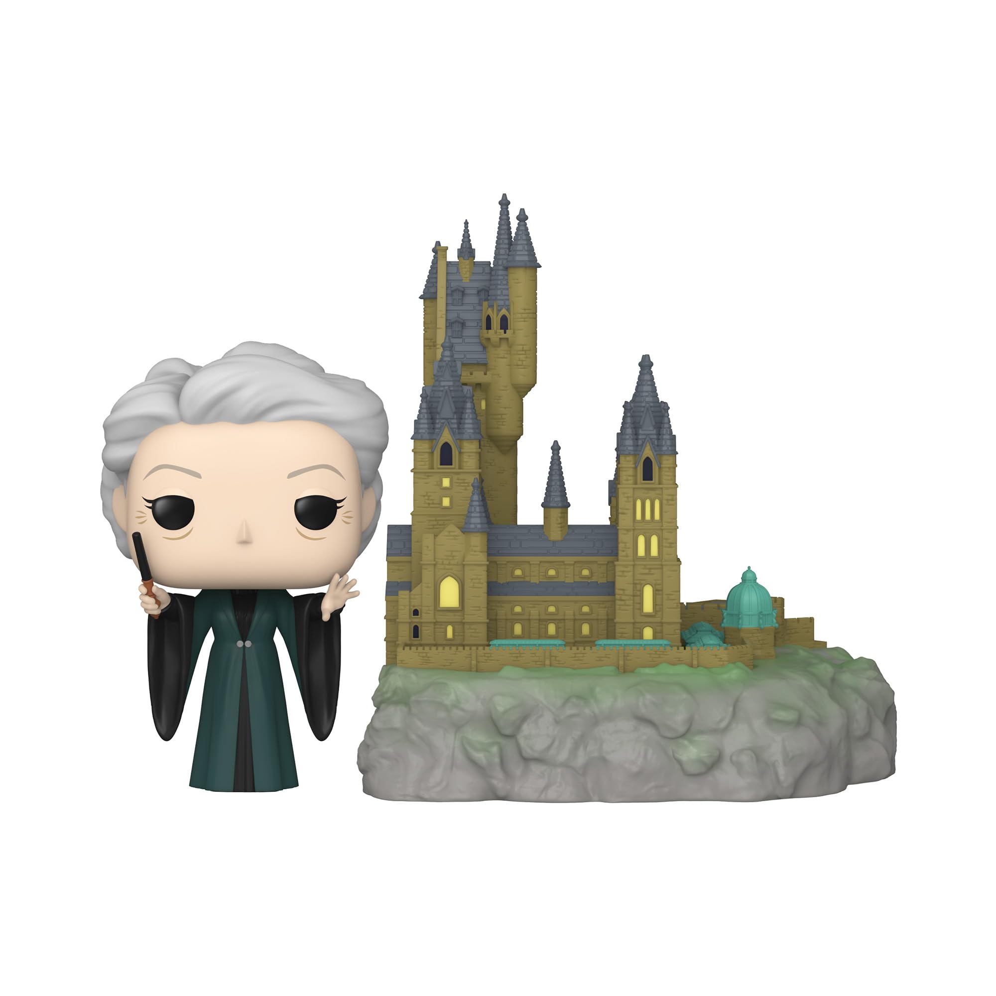 Funko Pop! Town: Harry Potter: Chamber of Secrets 20th Anniversary - Minerva with Hogwarts, Multicolor