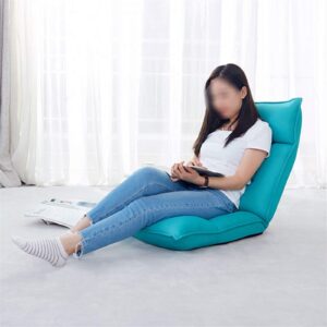 NLIAN- Floor Sofa Chairs Adjustable Backrest Support for Adults and Children Great Contemplation Read Game Green 45.2x20.4x6.7in