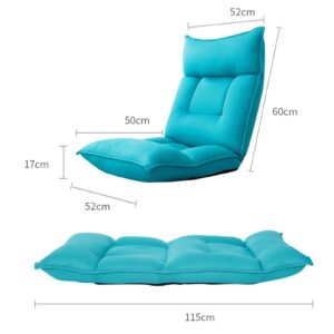 NLIAN- Floor Sofa Chairs Adjustable Backrest Support for Adults and Children Great Contemplation Read Game Green 45.2x20.4x6.7in