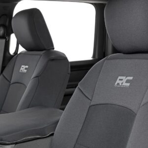 Rough Country Neoprene Front & 60/40 Rear Seat Covers for 19-22 Ram 2500-91044, Black