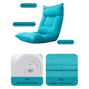 NLIAN- Floor Sofa Chairs Adjustable Backrest Support for Adults and Children Great Contemplation Read Game Green 45.2x20.4x6.7in