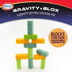 POPULAR PLAYTHINGS Gravity Blox, Weighted Building Block Set Toy for Balancing and Creating